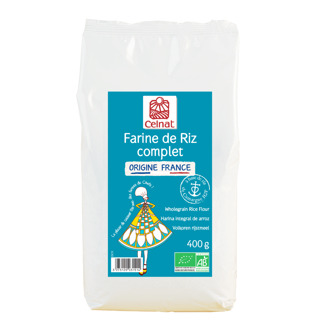 Farine Complete Riz France Bio 400g CELNAT | -15% sur Kazidomi