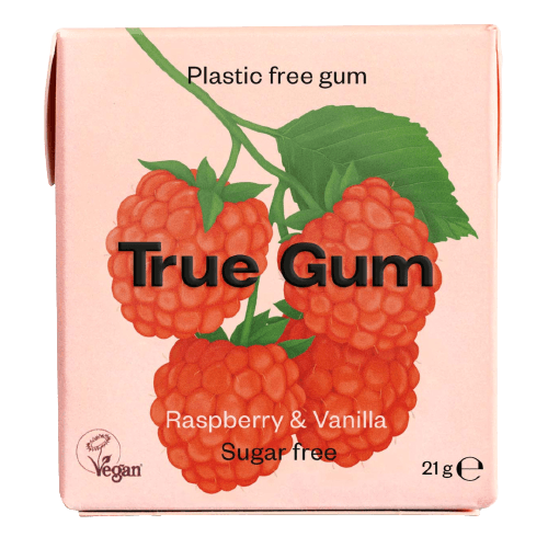 Raspberry Chewing Gum Organic Organic 21g True Gum | product.meta-title ...