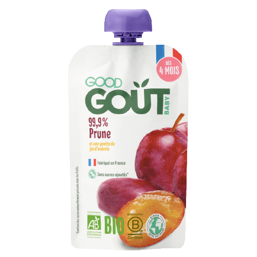 Prune Pouch from 4 Months Organic 120g Good Goût | -10% on Kazidomi