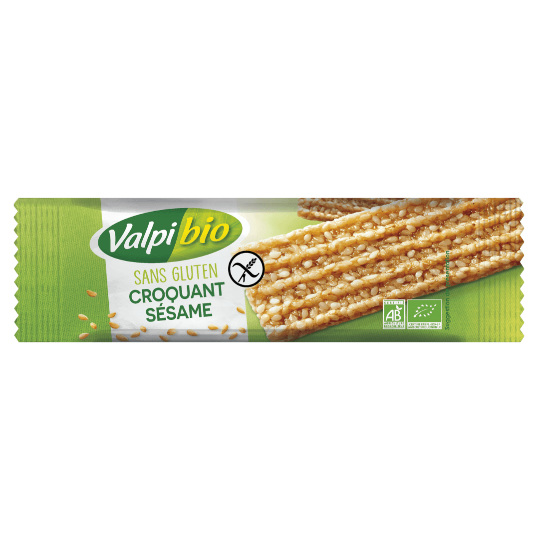 Croquant Sesame Sans Gluten Bio 40g Valpibio | -15% sur Kazidomi