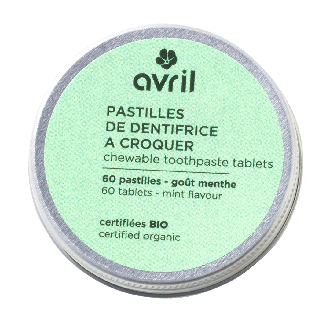 Pastilles Dentifrice à Croquer x 60 Bio Avril | -20% sur Kazidomi