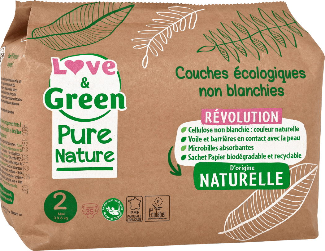 Acheter Couche Pure Nature T2 (3-6 kg) sur Kazidomi