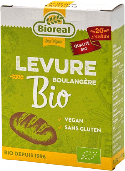 Levure Boulangère Sèche Sans Gluten Bio 5 x 9g Bioreal | -17% sur Kazidomi