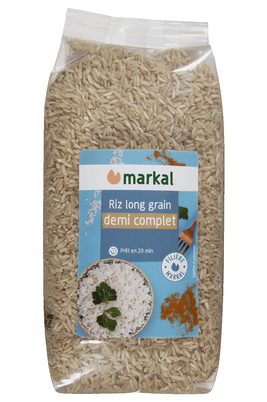 Semi-Whole Long Grain Rice Organic 1Kg Markal | -15% on Kazidomi