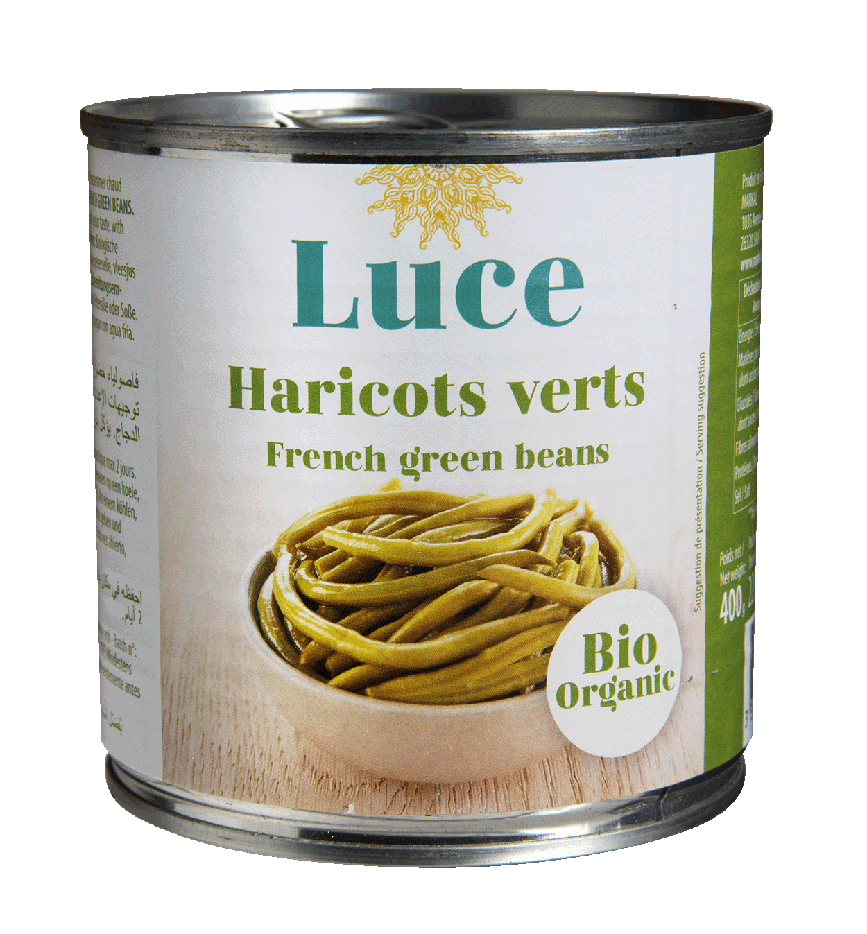 Green Beans Organic 400g Luce | -20% on Kazidomi