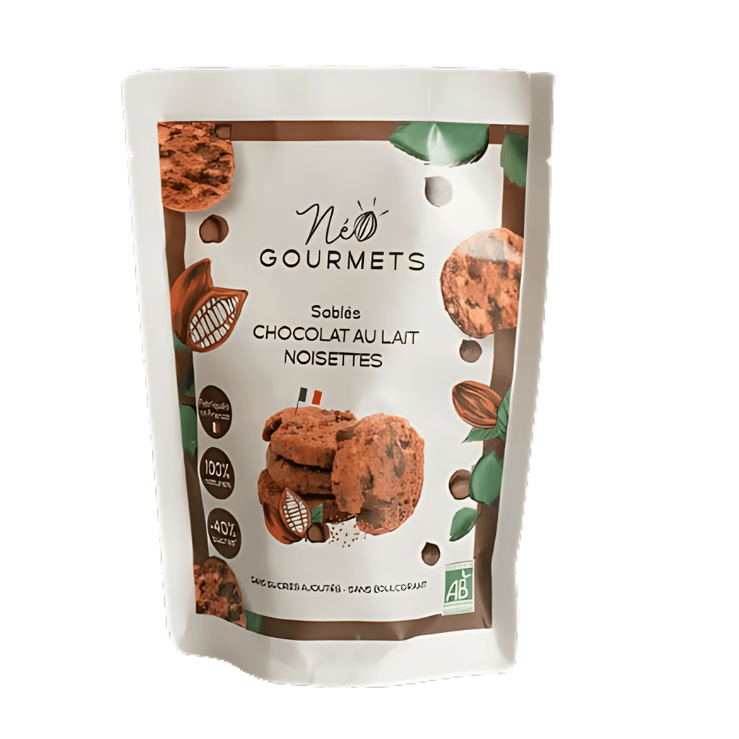 Sablés Chocolat Lait Noisettes IG Bas Bio 100g NéoGourmets | -15% sur ...