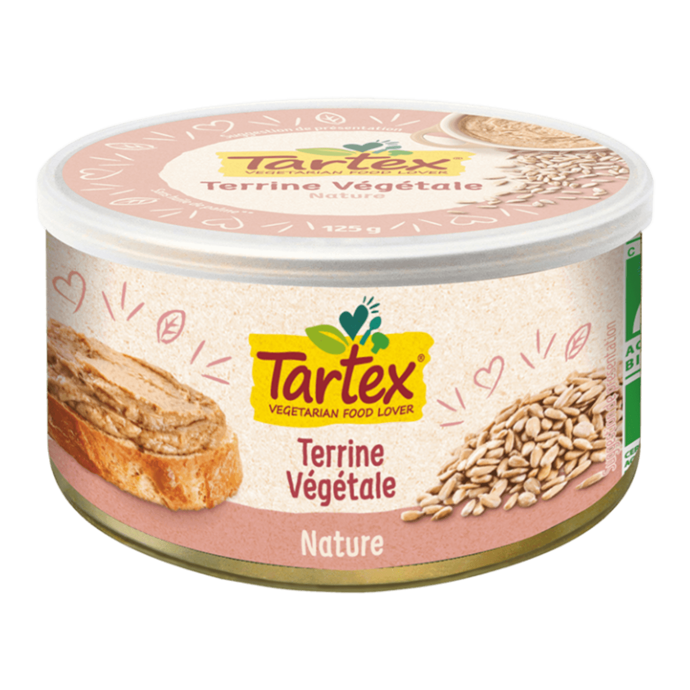 Vegetable terrine plain Organic 125g Tartex | -15% on Kazidomi
