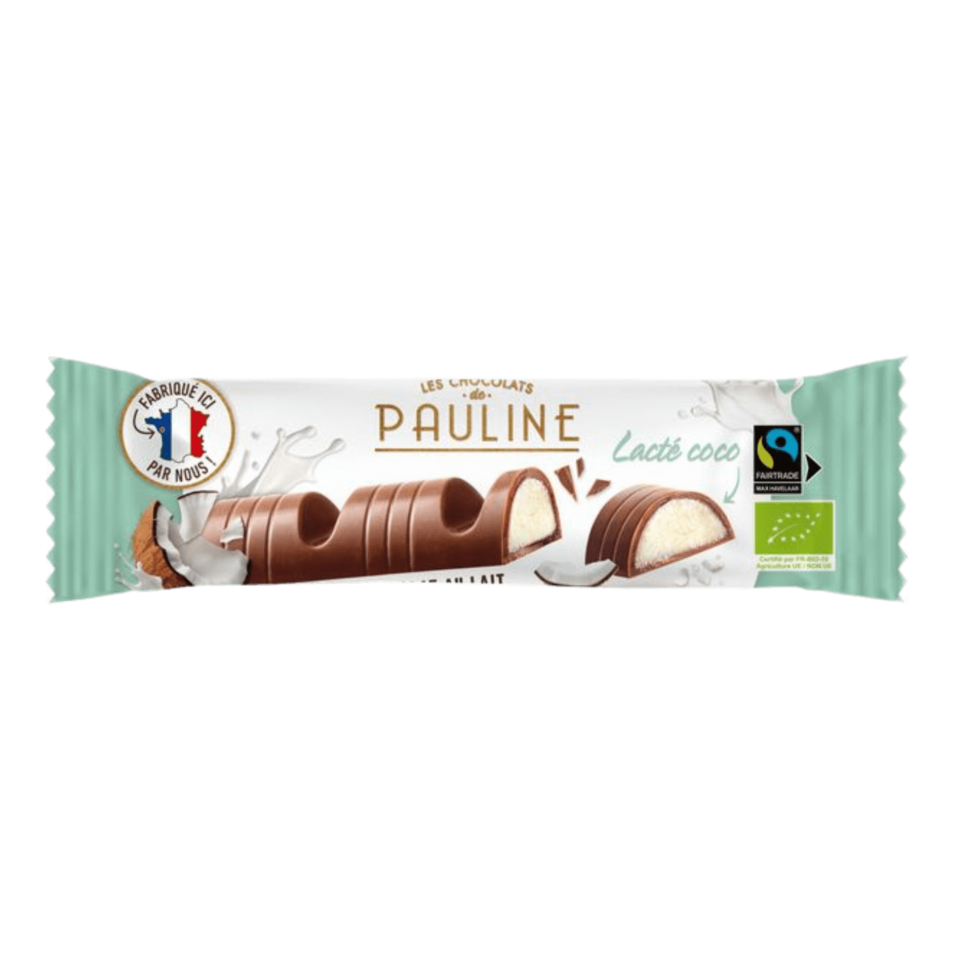 Milk Chocolate Coconut Bar Organic 30g Les Chocolats de Pauline | -15% ...
