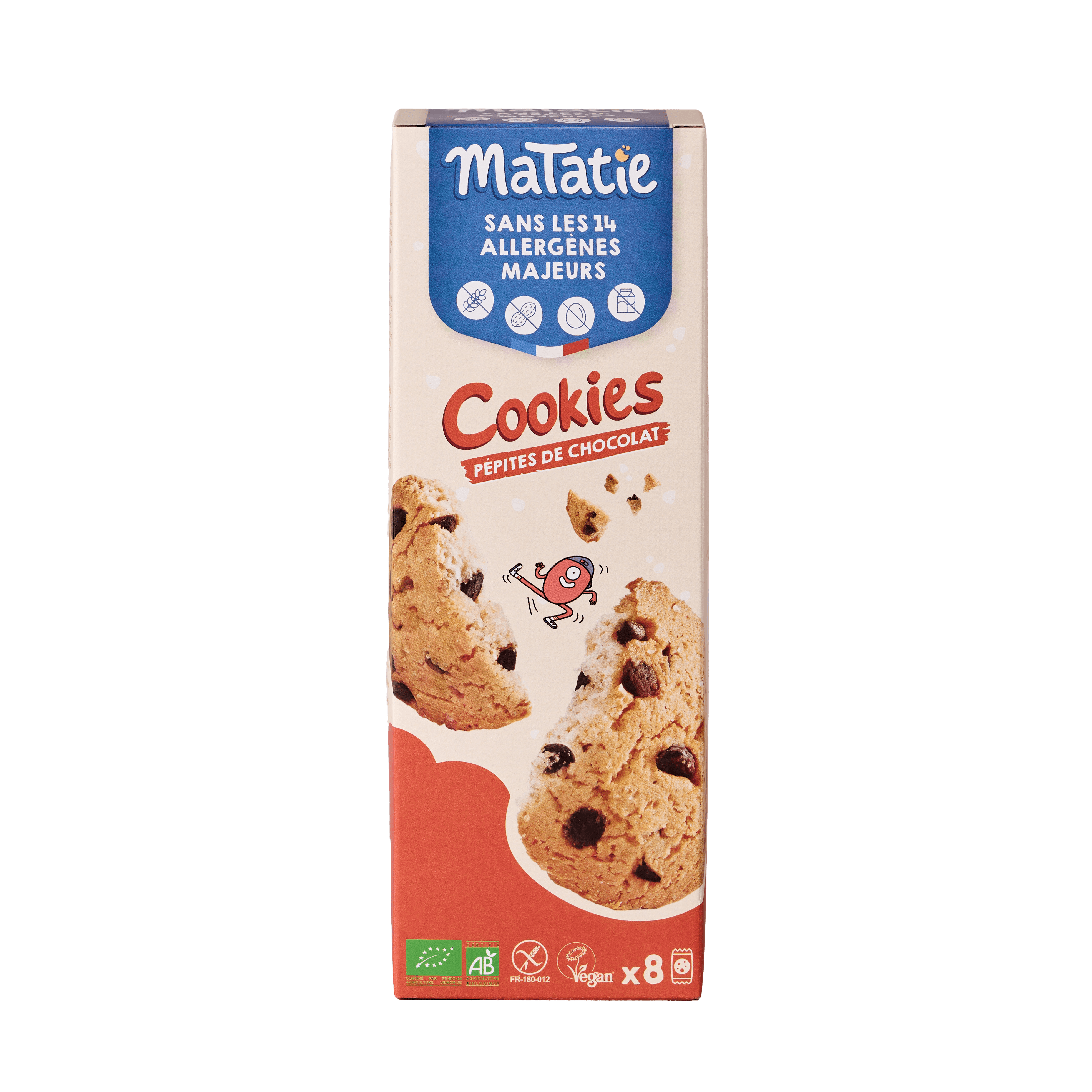 Cookies Pépites Chocolat Sans Gluten Bio 8 x 20g Matatie | -15% sur ...